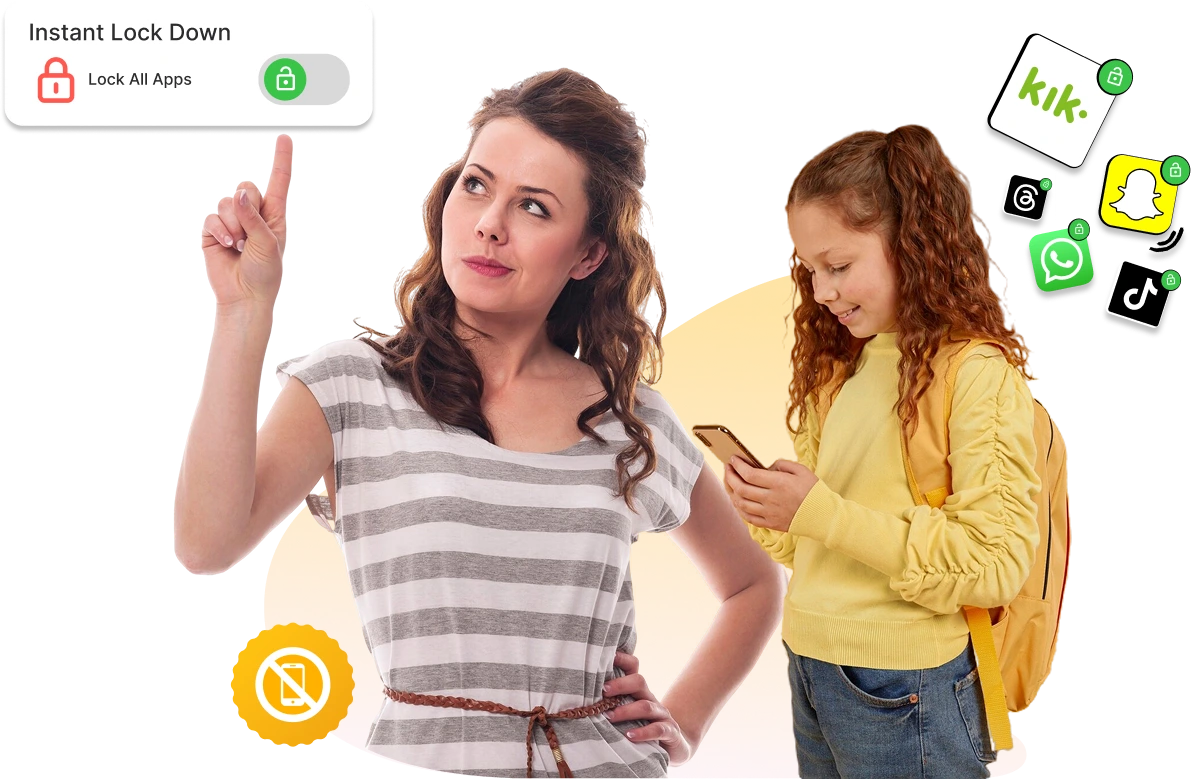 Instant Lock Down – Lock Child's Device with One Tap Control